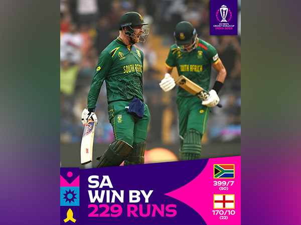 ICC CWC 2023: All-round South Africa thrash England by 229 runs, hand ...